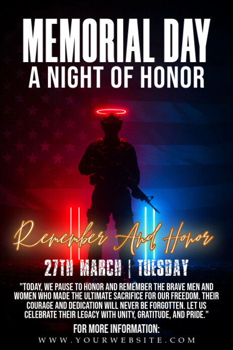 Copy of A Night of Valor and Remembrance: Memorial Day | PosterMyWall