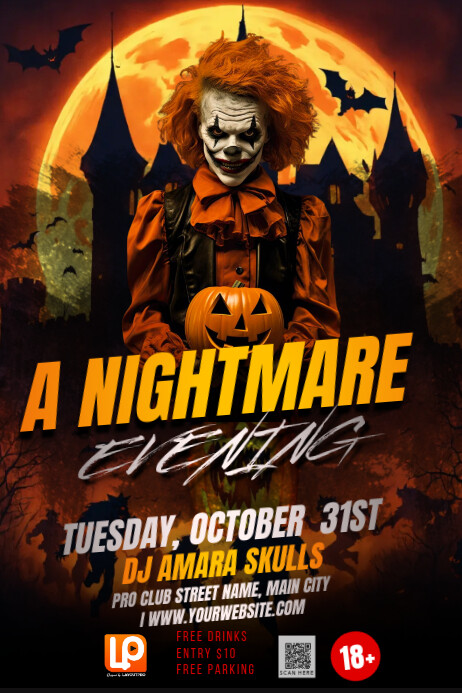 A Nightmare Evening Poster Template | PosterMyWall