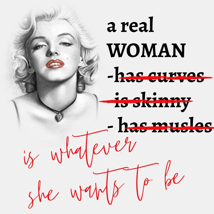 A Real Women Positive Message Template | PosterMyWall