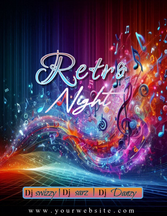 A retro night flyer Template | PosterMyWall