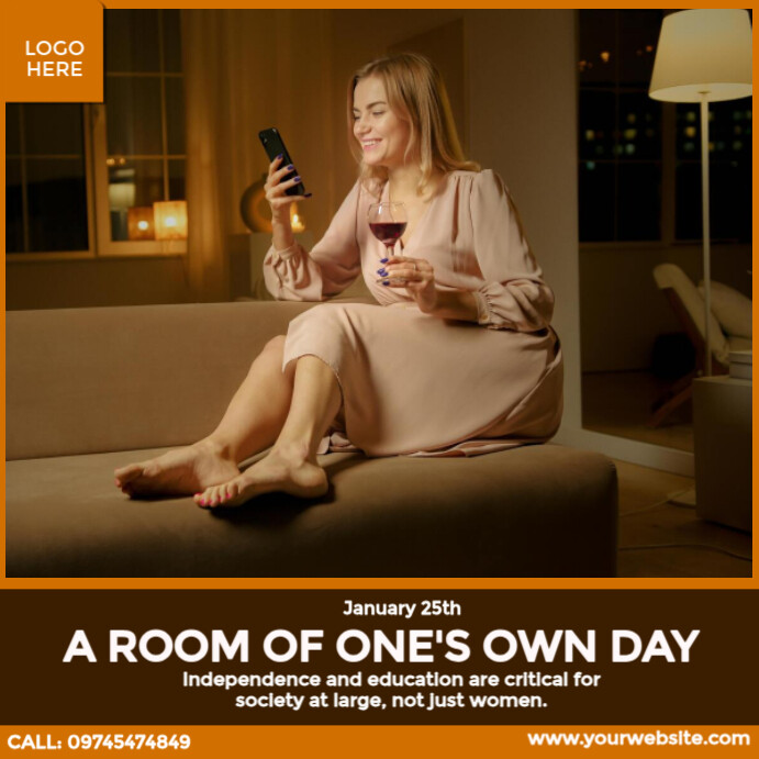 A Room Of One’s Own Day Template | PosterMyWall