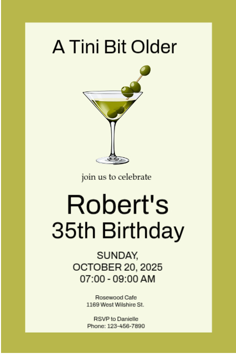 A Tini Bit Older birthday invitation Template | PosterMyWall