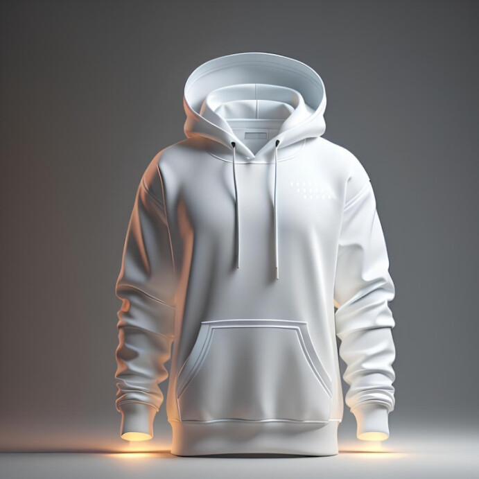 A white hoodie Template | PosterMyWall