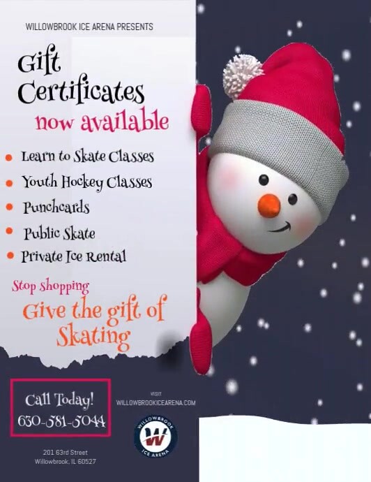 Gift Certificates winter flyer | PosterMyWall