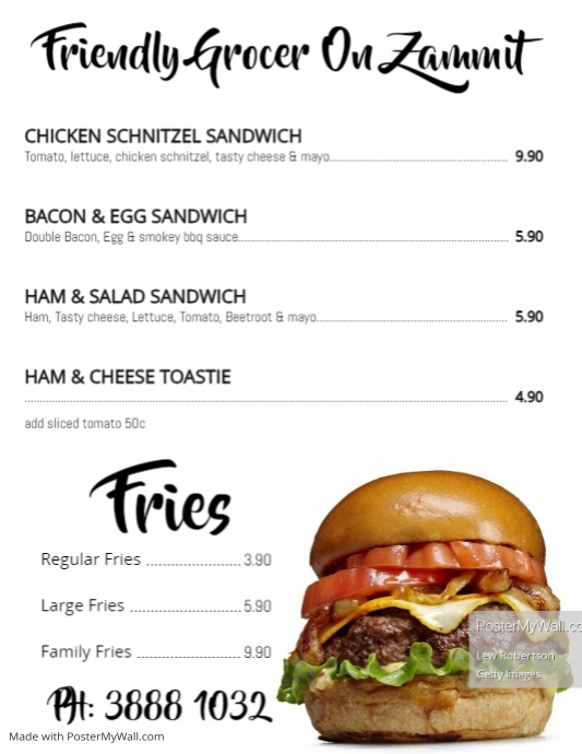 Copy of Copy of menu | PosterMyWall