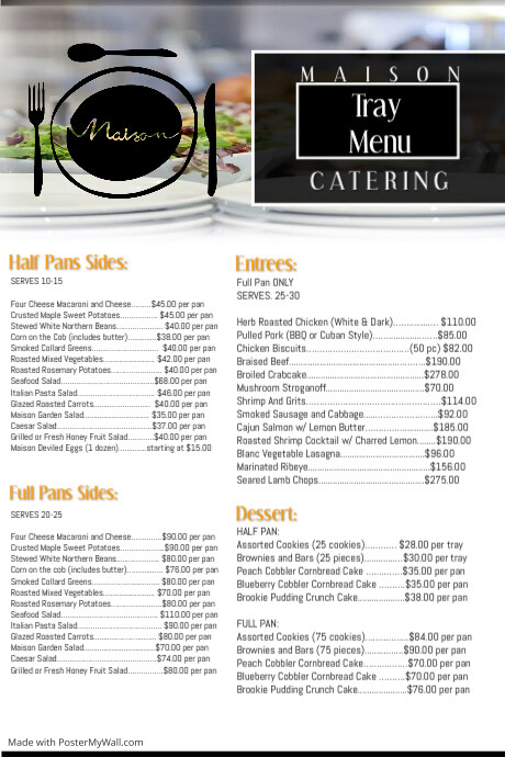 Copy of Copy of Copy of Copy of Copy of Menu | PosterMyWall