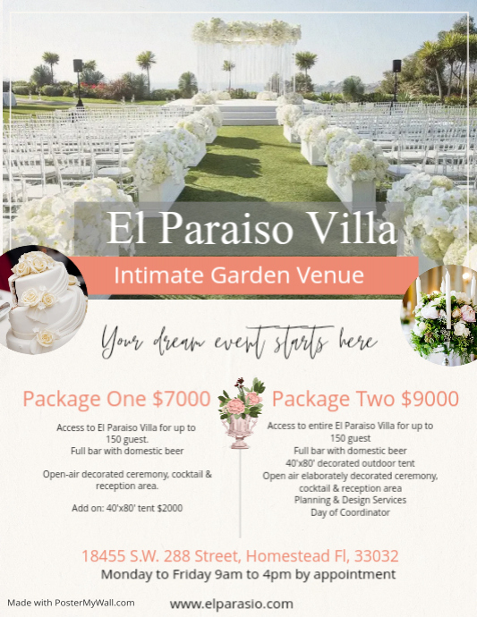 Copy of Copy of Elegant venue hire flyer | PosterMyWall