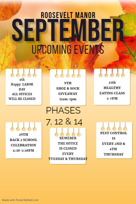 September Fall Upcoming Event Flyer | PosterMyWall