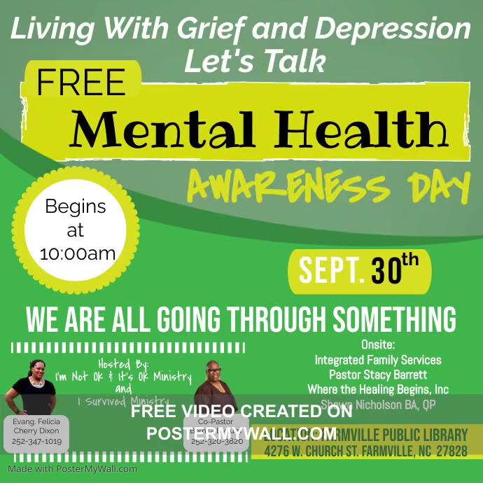 Green Mental Health Awareness Square Video | PosterMyWall