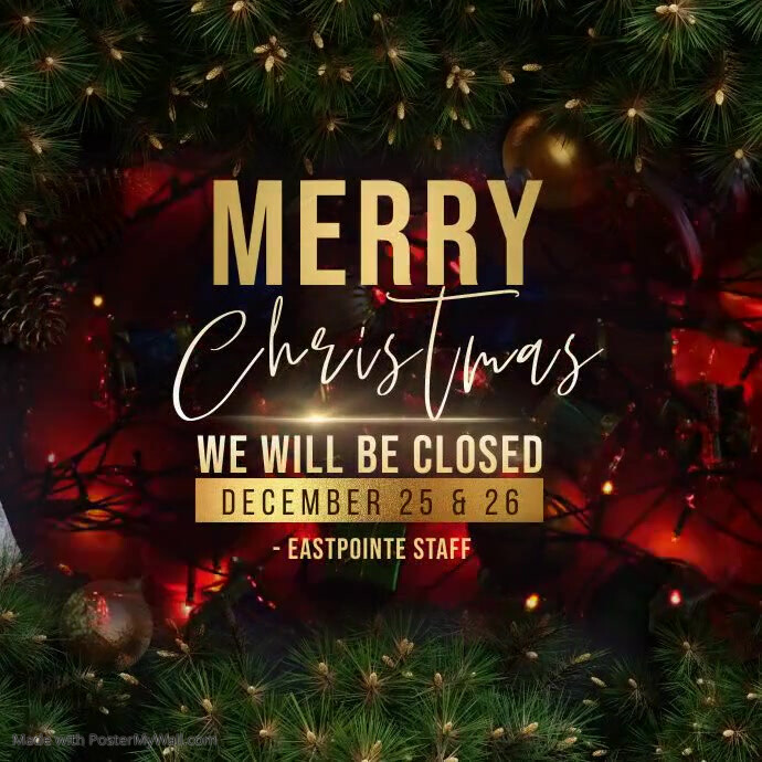 closed for christmas holidays design template | PosterMyWall
