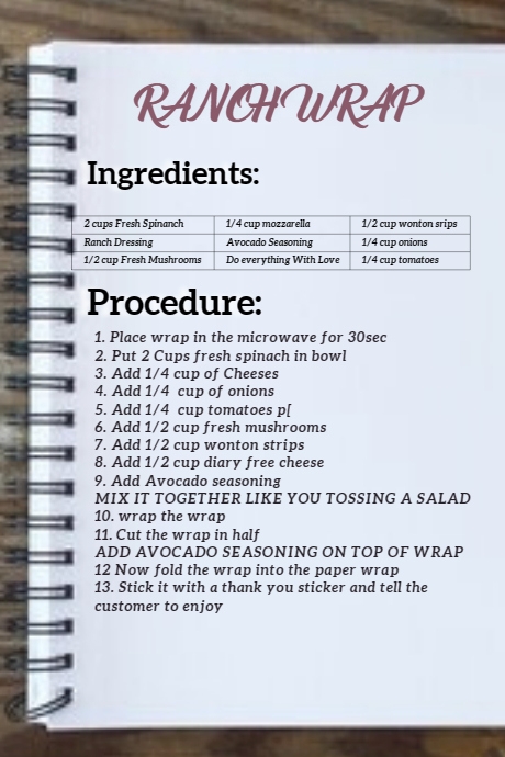 Copy of Cooking Recipe template | PosterMyWall