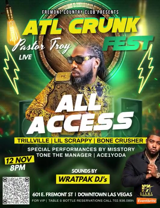 ATL CRUNK FESTall access pt | PosterMyWall