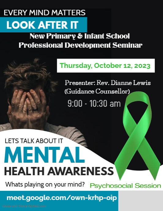 mental health, anxiety awareness, depression | PosterMyWall