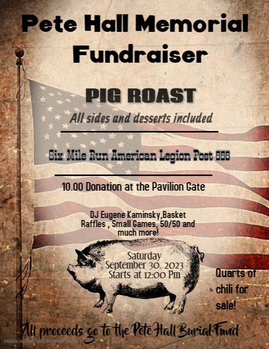 Patriotic Pig Roast Barbecue Flyer Template | PosterMyWall