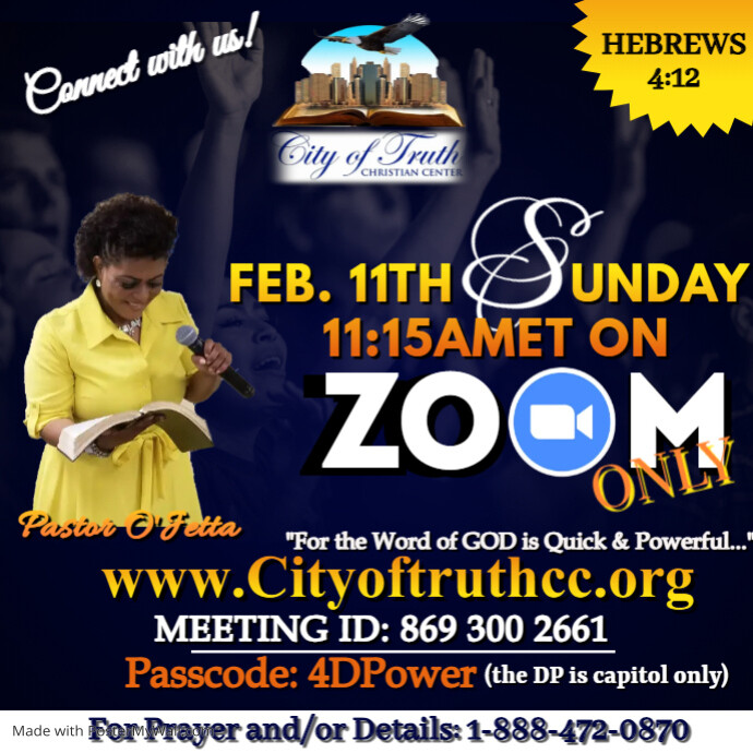 Copy of Copy of ZOOM church service FLYER (3) | PosterMyWall