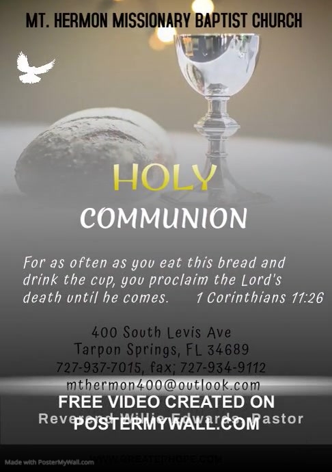 Holy Communion Flyer Template | PosterMyWall