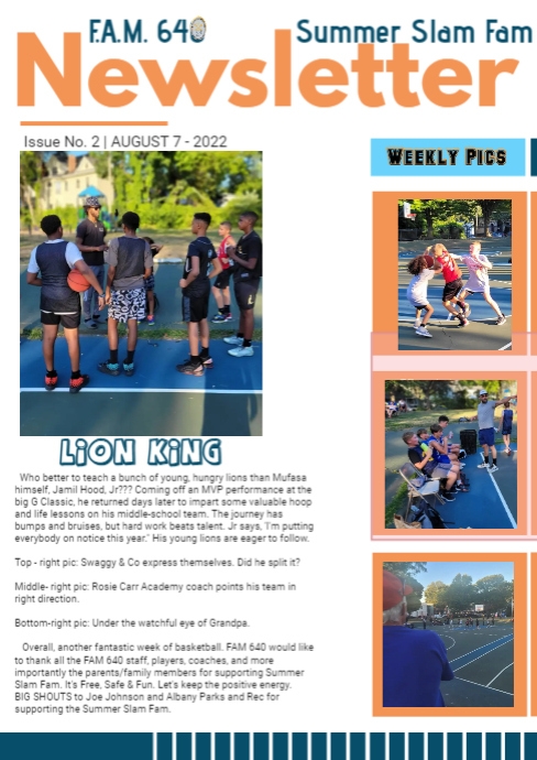 Orange Custom Branded Newsletter Page | PosterMyWall