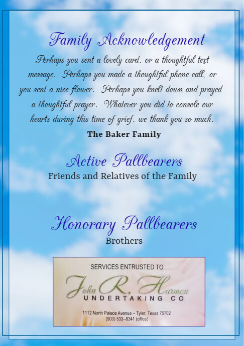Back of Baker Program Template (1) | PosterMyWall