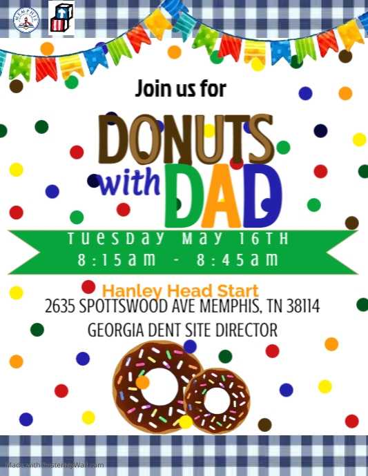 Donuts with Dad Flyer | PosterMyWall
