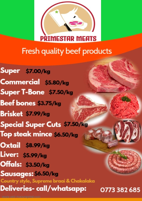 Fresh meat flyer Beef | PosterMyWall