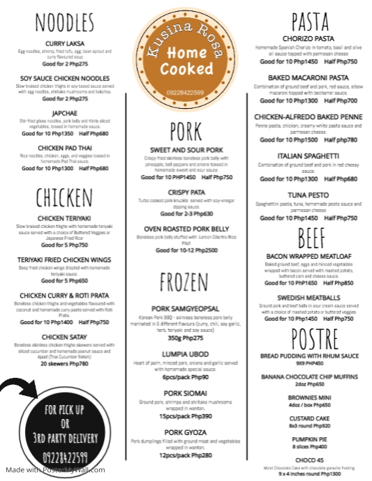 Copy of Copy of Copy of Menu | PosterMyWall