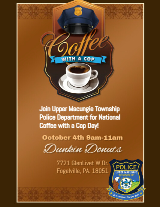 Coffee With. Cop Template | PosterMyWall