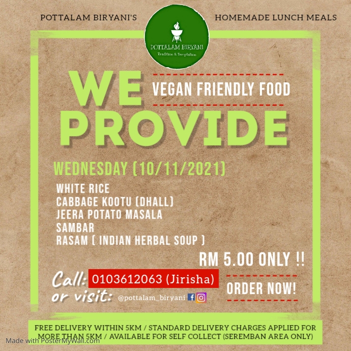 Copy of Home Food Delivery Service Advertisement | PosterMyWall