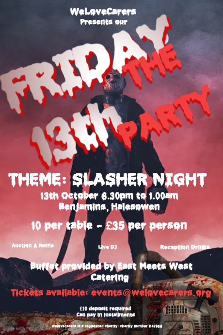 Halloween Horror Night Friday 13 Mask Haunted Costume Party | PosterMyWall