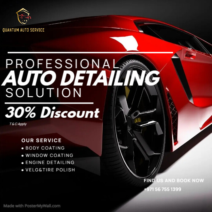 Professional Auto Detailing Solution | PosterMyWall