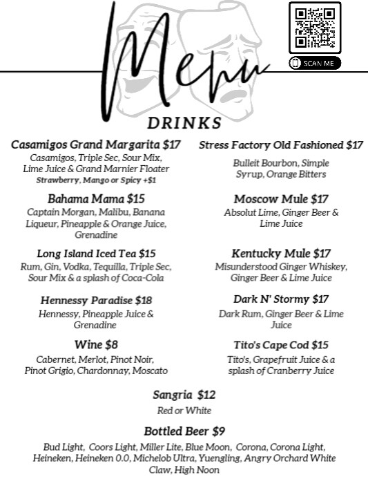 Tent Drink Menu (1) | PosterMyWall