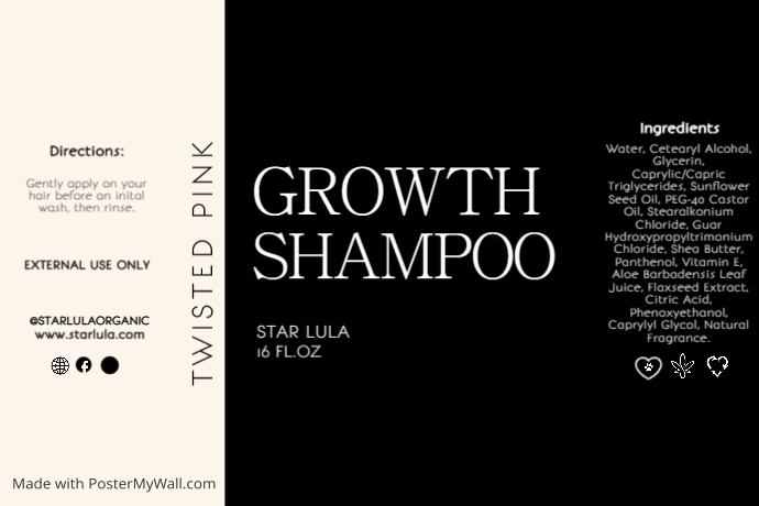 Copy of minimal body wash label template (6) | PosterMyWall