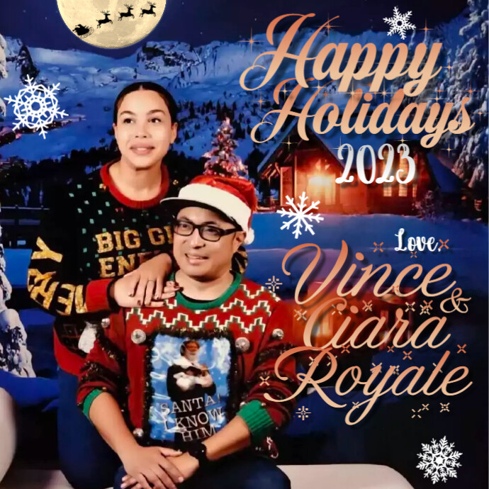 Copy of Vince and CiCi Xmas card 2023 | PosterMyWall