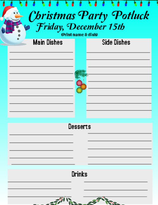 Copy of Thanksgiving Potluck | PosterMyWall