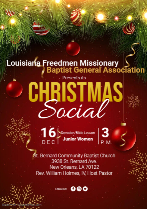 Christmas Party Social Media Poster | PosterMyWall