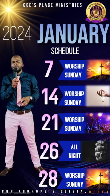 Monthly Schedule | PosterMyWall