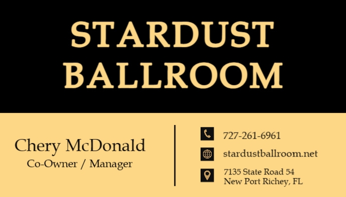 StarDust Ballroom Business Card | PosterMyWall