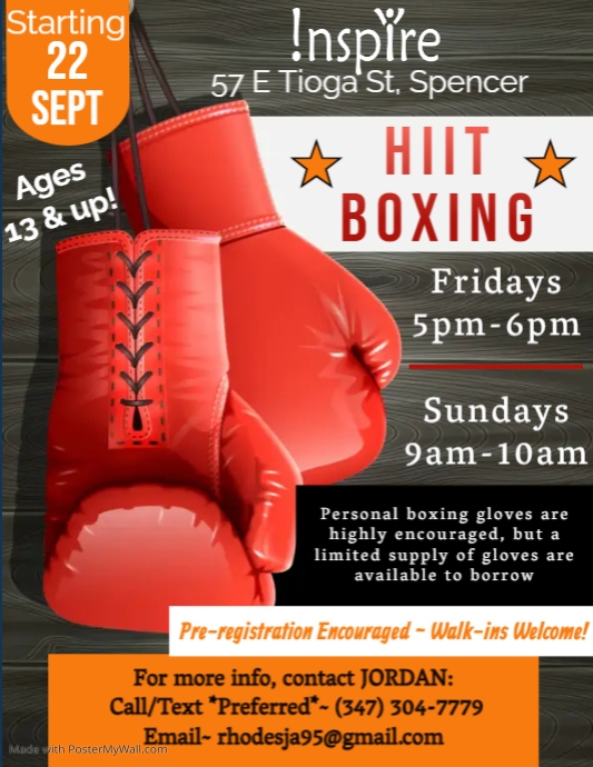 HIIT Boxing class flyer 2 | PosterMyWall