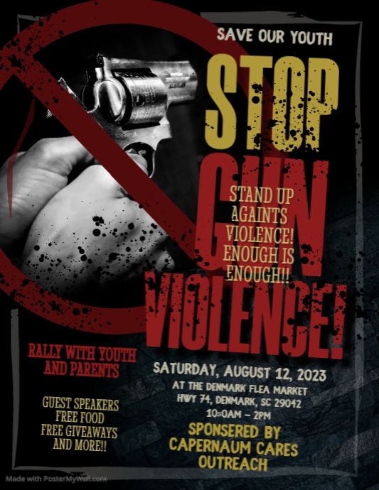 Stop Gun Violence Flyer | PosterMyWall