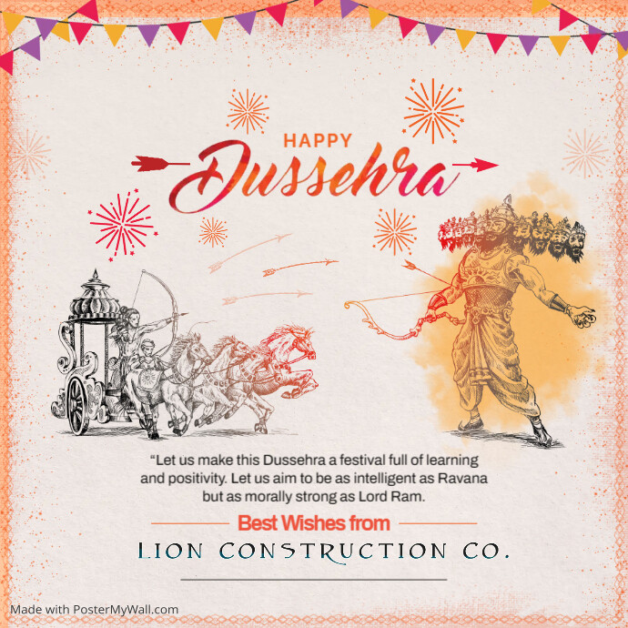 Happy Dussehra Post Template | PosterMyWall