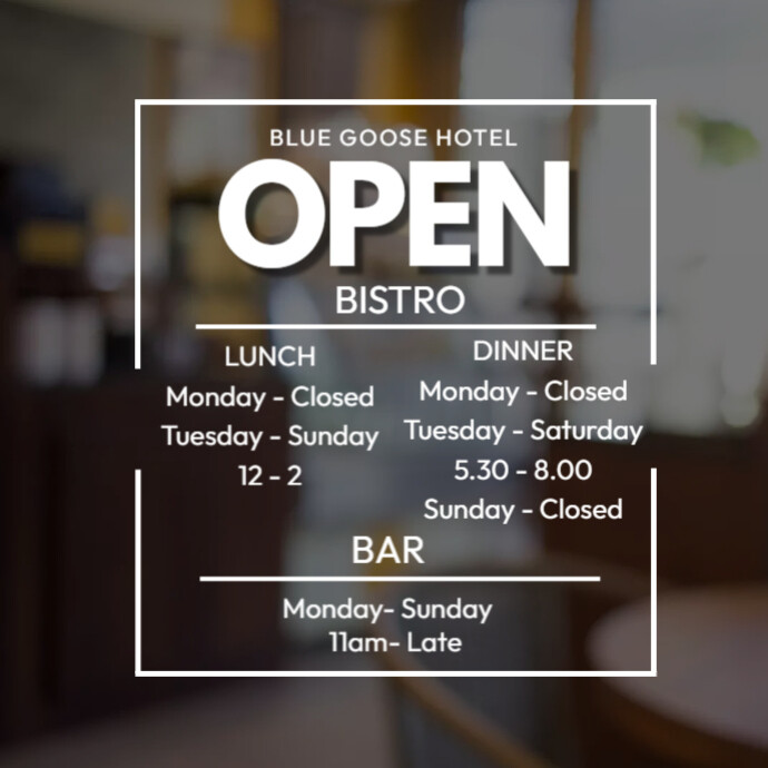 BUSINESS HOURS BANNER | PosterMyWall