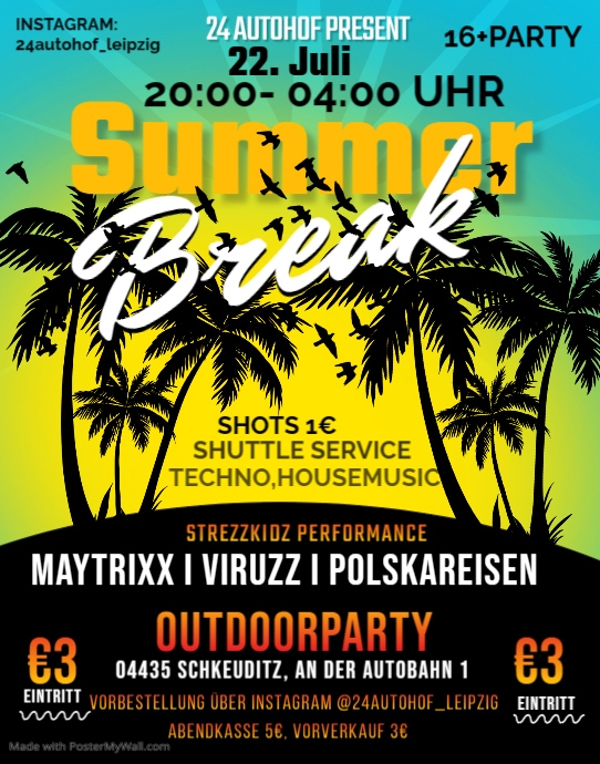 Spring Break Flyer Template Design | PosterMyWall