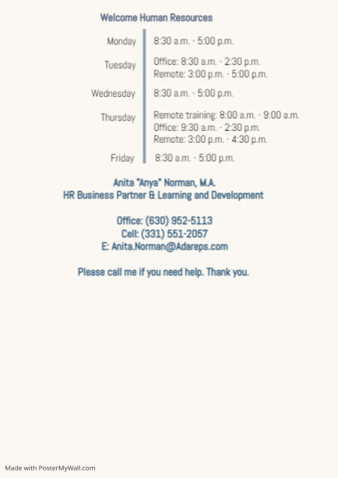 Business Hours Template | PosterMyWall