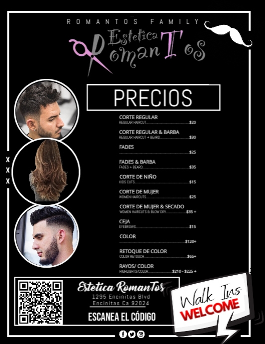 Copy of Copy of Copy of Barber Shop Service Menu Poster | PosterMyWall