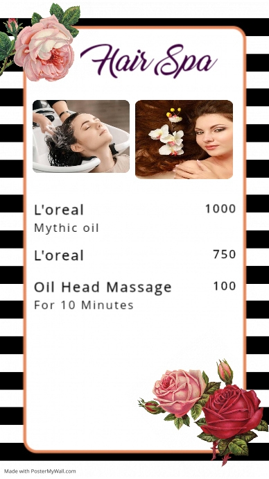 Copy of Beauty Spa Price Digital Display Template | PosterMyWall