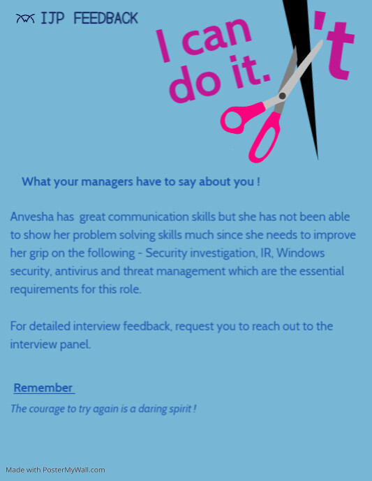 Copy of I can do it motivational letter poster | PosterMyWall