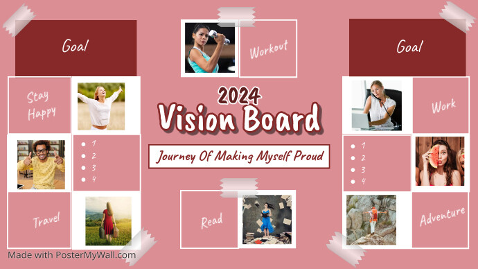 Vision Board Editable Template | PosterMyWall