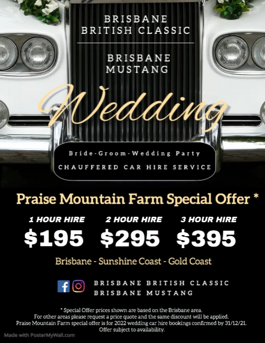 Copy of Wedding Limousine Service Flyer Poster | PosterMyWall
