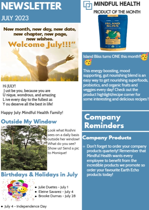 Copy of corporate generic blue and white newsletter d (1) | PosterMyWall