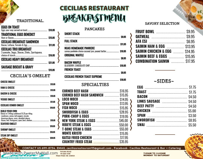 Waffle Wallboard Menu Template | PosterMyWall