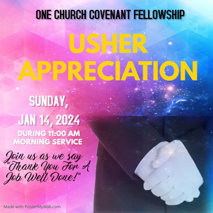 USHER RECRUITMENT FLYER | PosterMyWall